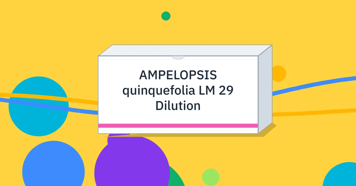 Symbolbild: Packung mit der Aufschrift AMPELOPSIS quinquefolia LM 29 Dilution (PZN 13325301) – Verfügbarkeit und Bezug in Apotheken in Frankfurt am Main