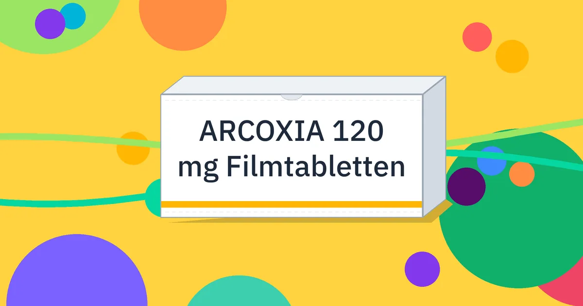Symbolbild: Packung mit der Aufschrift ARCOXIA 120 mg Filmtabletten (PZN 04001002) – Verfügbarkeit und Bezug in Apotheken in Frankfurt am Main