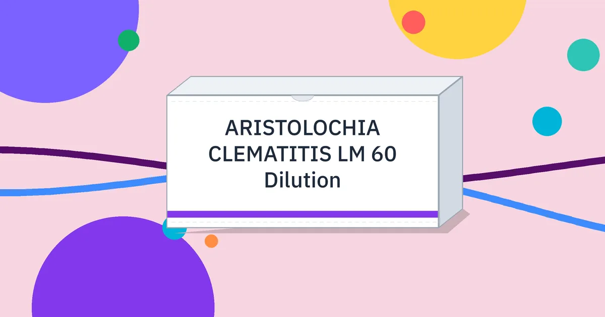 Symbolbild: Packung mit der Aufschrift ARISTOLOCHIA CLEMATITIS LM 60 Dilution (PZN 13391918) – Verfügbarkeit und Bezug in Apotheken in Frankfurt am Main