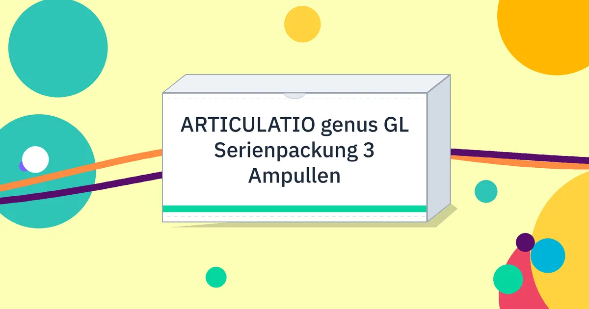 Symbolbild: Packung mit der Aufschrift ARTICULATIO genus GL Serienpackung 3 Ampullen (PZN 02493567) – Verfügbarkeit und Bezug in Apotheken in Frankfurt am Main