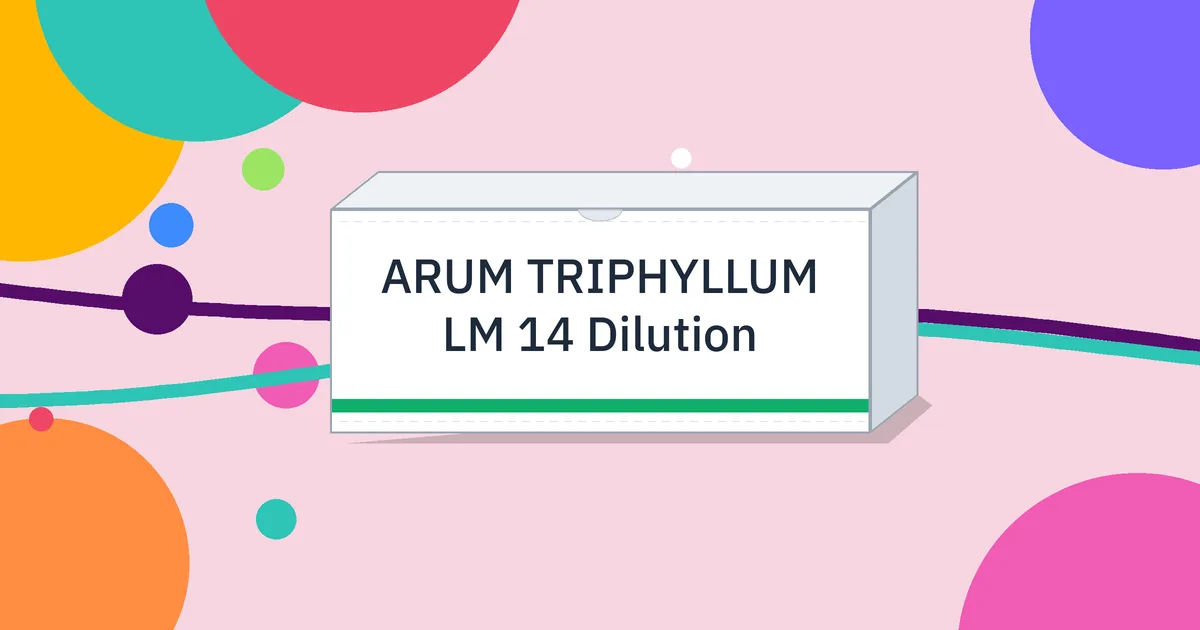 Symbolbild: Packung mit der Aufschrift ARUM TRIPHYLLUM LM 14 Dilution (PZN 12780687) – Verfügbarkeit und Bezug in Apotheken in Frankfurt am Main