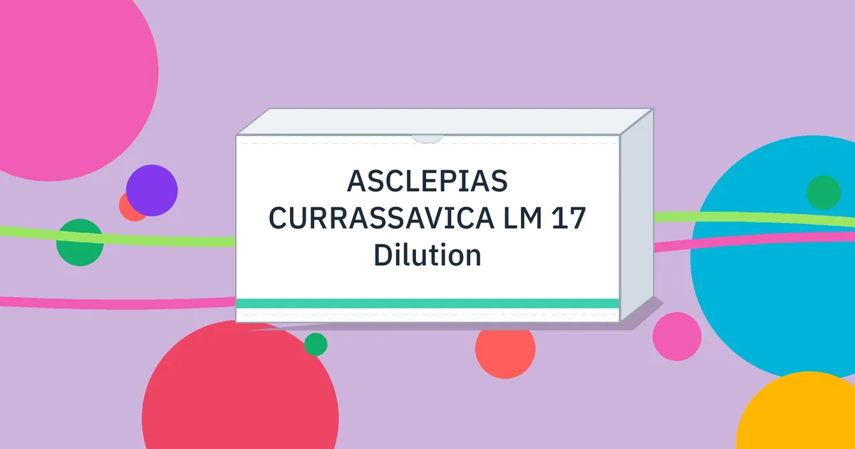Symbolbild: Packung mit der Aufschrift ASCLEPIAS CURRASSAVICA LM 17 Dilution (PZN 13400184) – Verfügbarkeit und Bezug in Apotheken in Frankfurt am Main