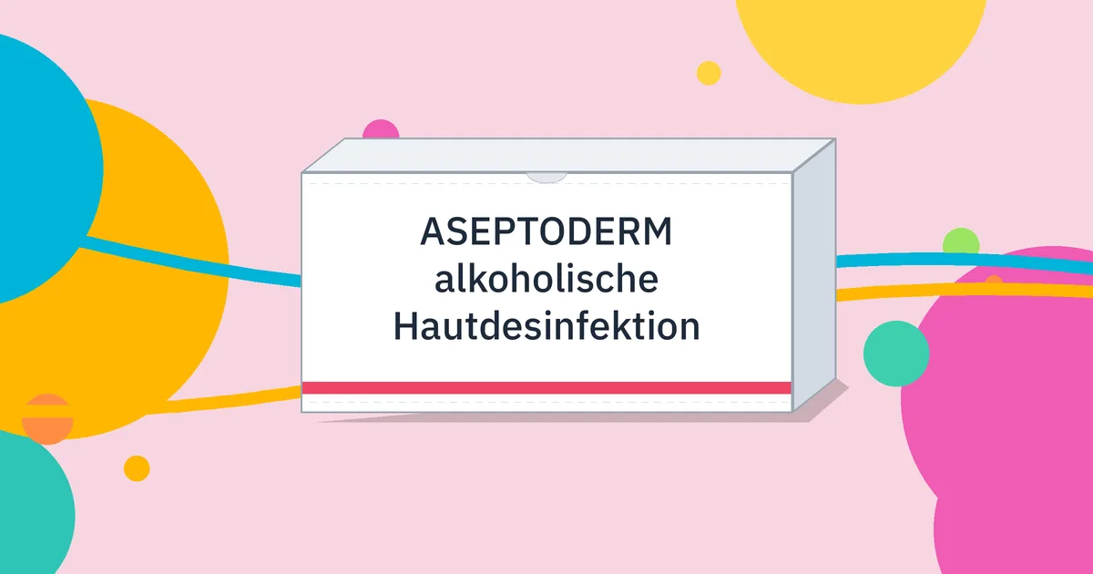 Symbolbild: Packung mit der Aufschrift ASEPTODERM alkoholische Hautdesinfektion (PZN 10087976) – Verfügbarkeit und Bezug in Apotheken in Frankfurt am Main