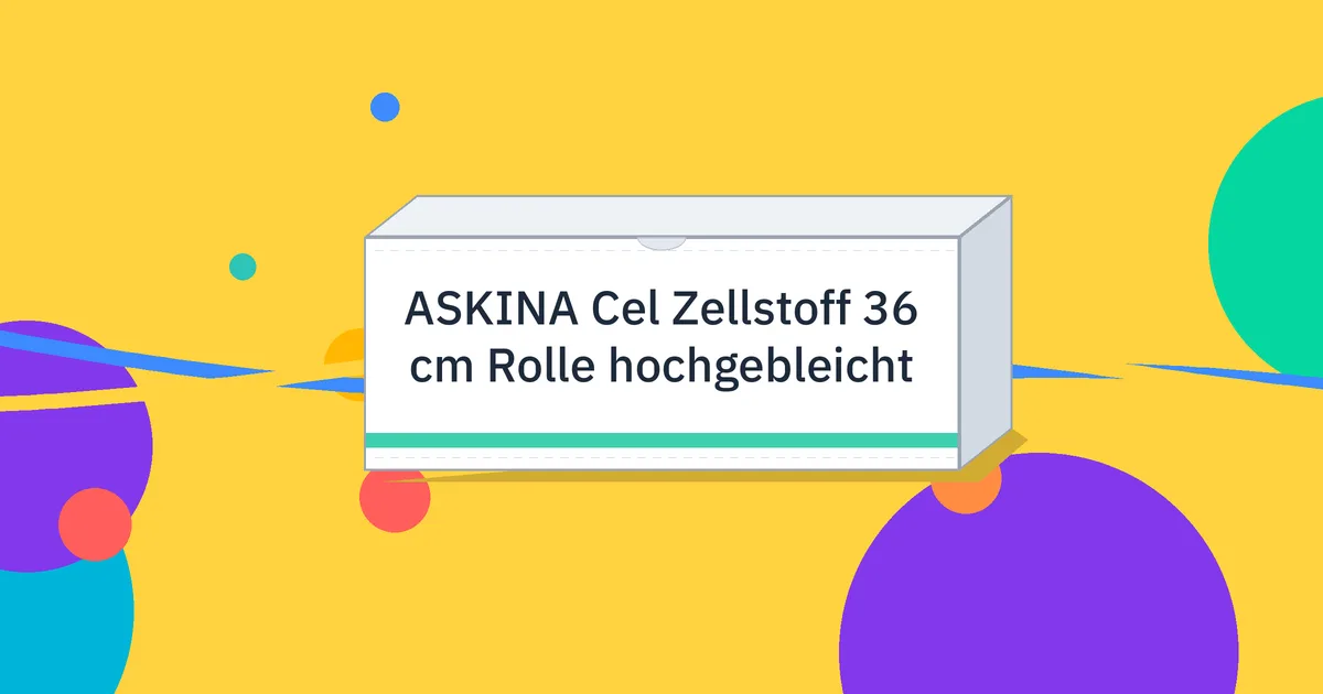 Symbolbild: Packung mit der Aufschrift ASKINA Cel Zellstoff 36 cm Rolle hochgebleicht (PZN 15734676) – Verfügbarkeit und Bezug in Apotheken in Frankfurt am Main