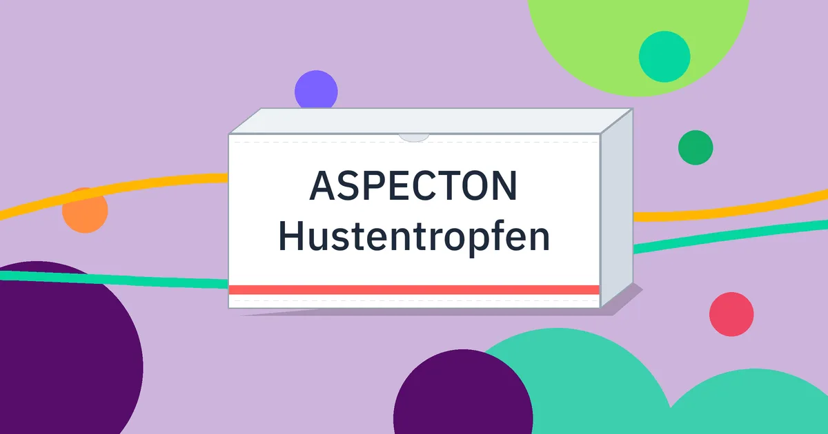 Symbolbild: Packung mit der Aufschrift ASPECTON Hustentropfen (PZN 09892885) – Verfügbarkeit und Bezug in Apotheken in Frankfurt am Main