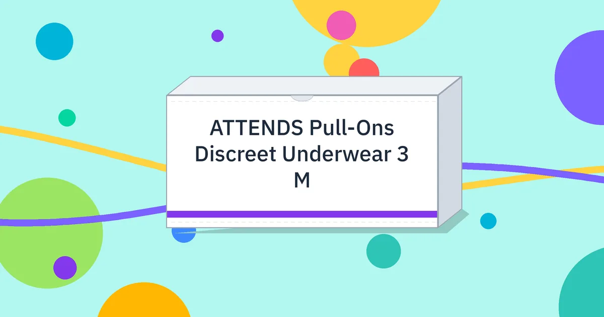 Symbolbild: Packung mit der Aufschrift ATTENDS Pull-Ons Discreet Underwear 3 M (PZN 18336551) – Verfügbarkeit und Bezug in Apotheken in Frankfurt am Main
