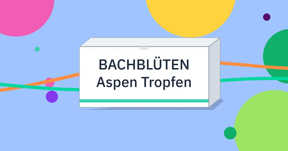 Symbolbild: Packung mit der Aufschrift BACHBLÜTEN Aspen Tropfen (PZN 00039723) – Verfügbarkeit und Bezug in Apotheken in Frankfurt am Main