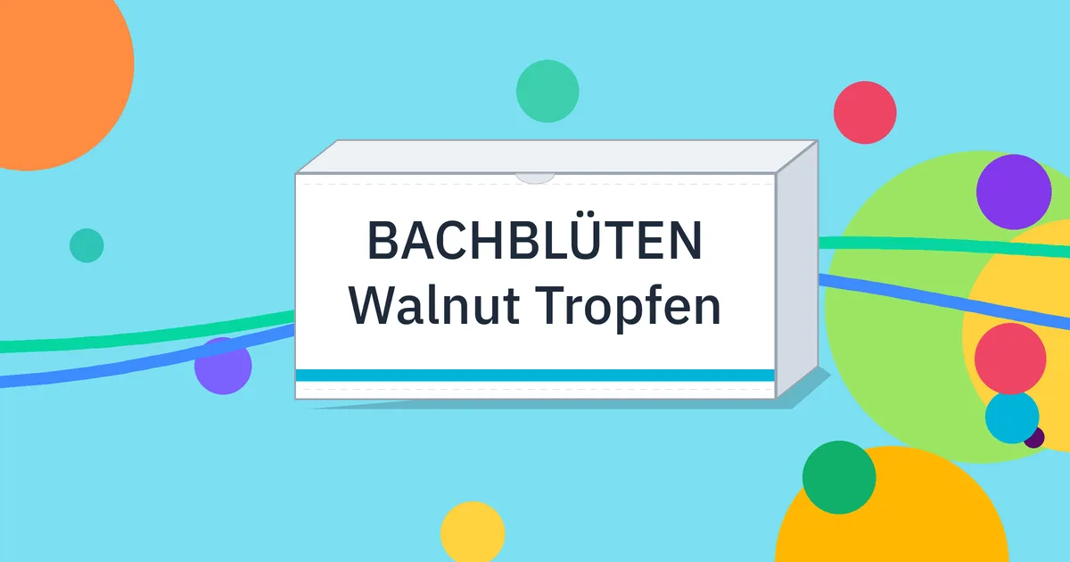 Symbolbild: Packung mit der Aufschrift BACHBLÜTEN Walnut Tropfen (PZN 08737757) – Verfügbarkeit und Bezug in Apotheken in Frankfurt am Main