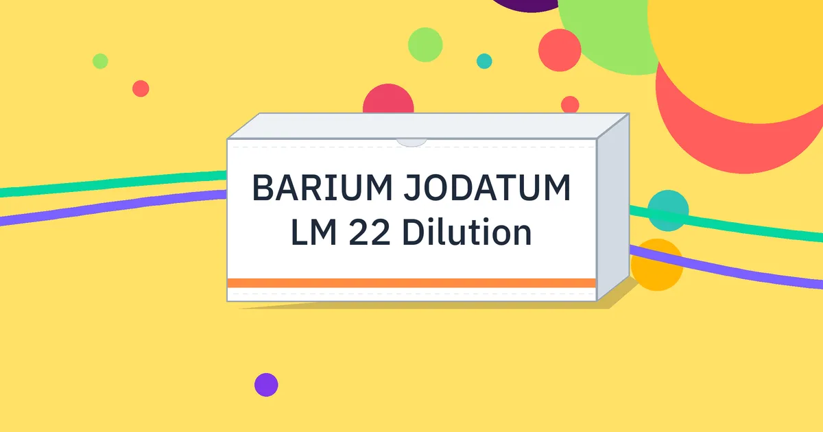 Symbolbild: Packung mit der Aufschrift BARIUM JODATUM LM 22 Dilution (PZN 12789978) – Verfügbarkeit und Bezug in Apotheken in Frankfurt am Main