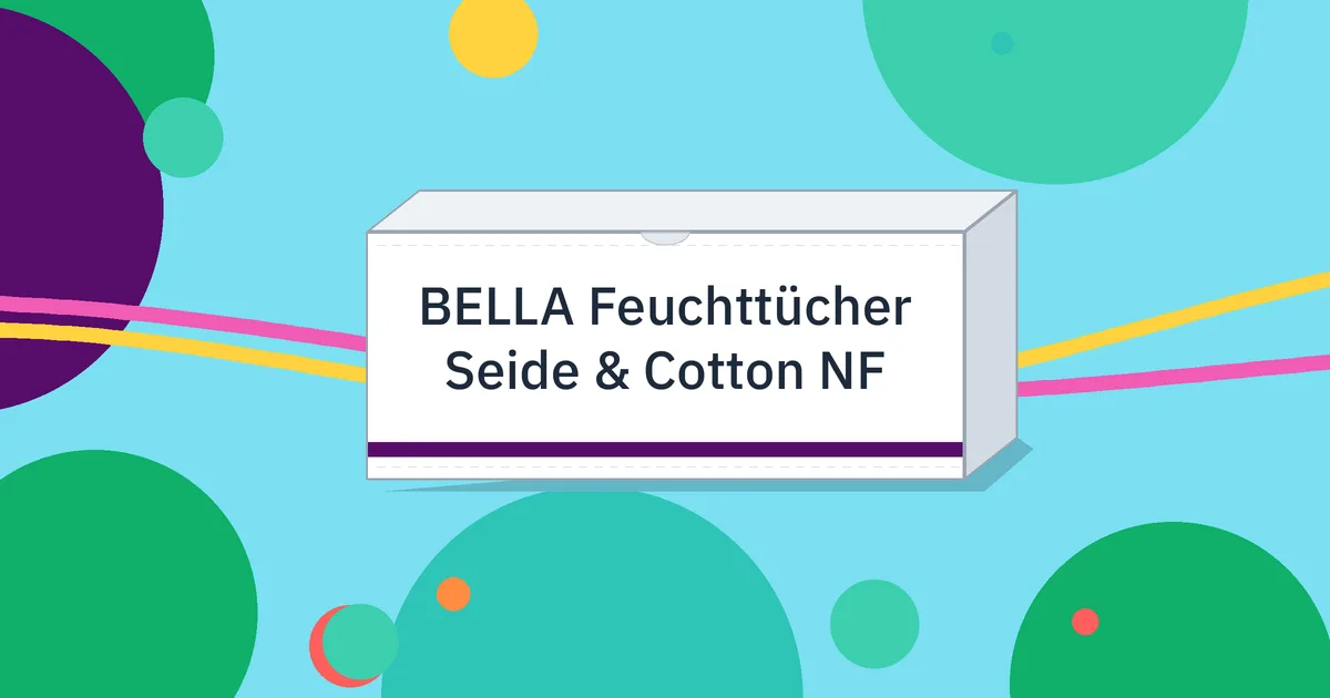 Symbolbild: Packung mit der Aufschrift BELLA Feuchttücher Seide & Cotton NF (PZN 16150078) – Verfügbarkeit und Bezug in Apotheken in Frankfurt am Main