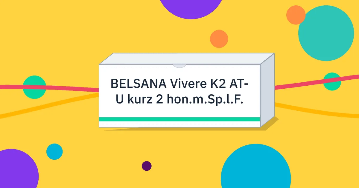 Symbolbild: Packung mit der Aufschrift BELSANA Vivere K2 AT-U kurz 2 hon.m.Sp.l.F. (PZN 08537053) – Verfügbarkeit und Bezug in Apotheken in Frankfurt am Main