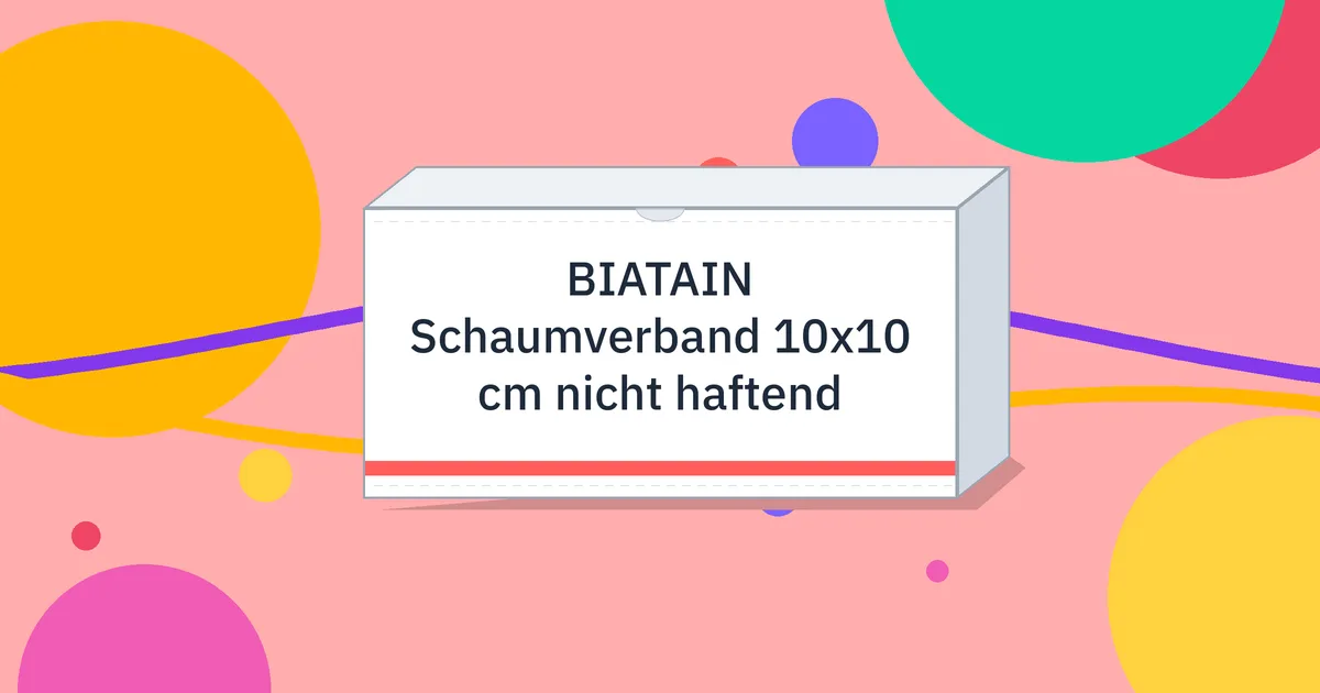 Symbolbild: Packung mit der Aufschrift BIATAIN Schaumverband 10x10 cm nicht haftend (PZN 18403827) – Verfügbarkeit und Bezug in Apotheken in Frankfurt am Main