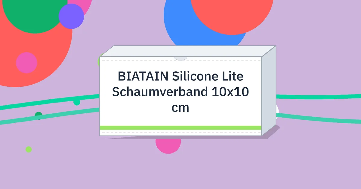 Symbolbild: Packung mit der Aufschrift BIATAIN Silicone Lite Schaumverband 10x10 cm (PZN 19899919) – Verfügbarkeit und Bezug in Apotheken in Frankfurt am Main