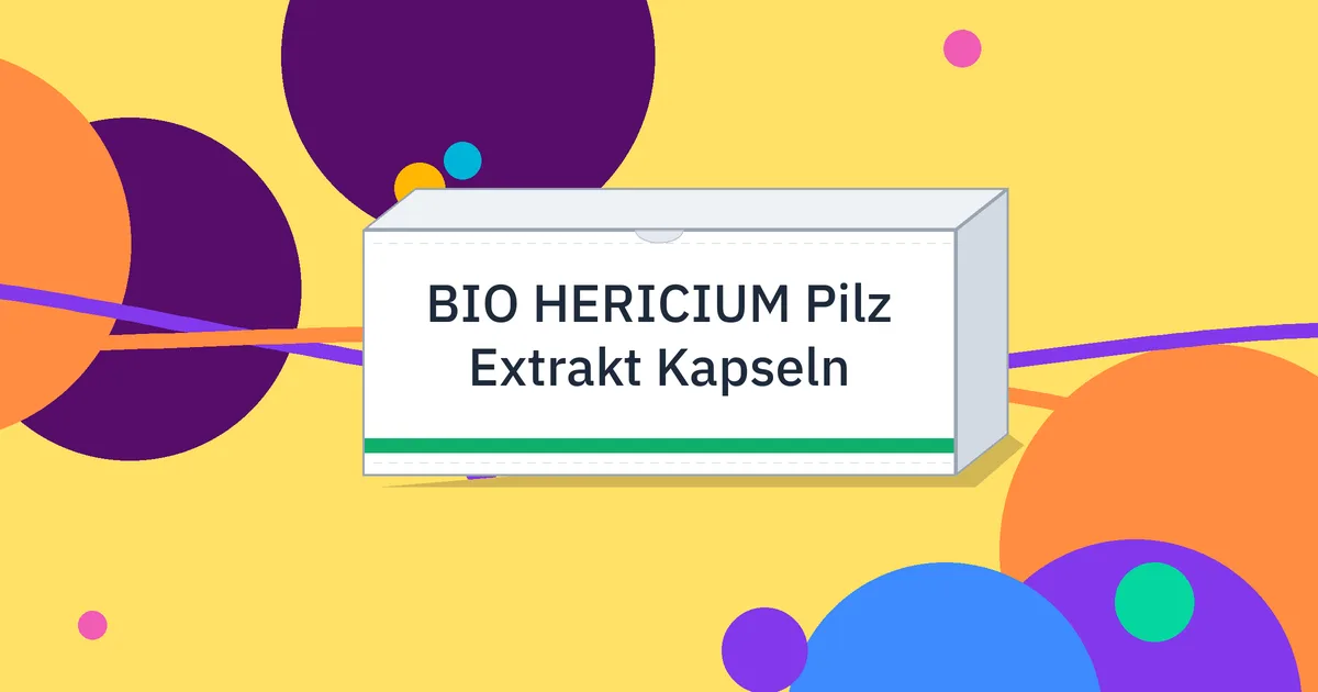 Symbolbild: Packung mit der Aufschrift BIO HERICIUM Pilz Extrakt Kapseln (PZN 09638626) – Verfügbarkeit und Bezug in Apotheken in Frankfurt am Main