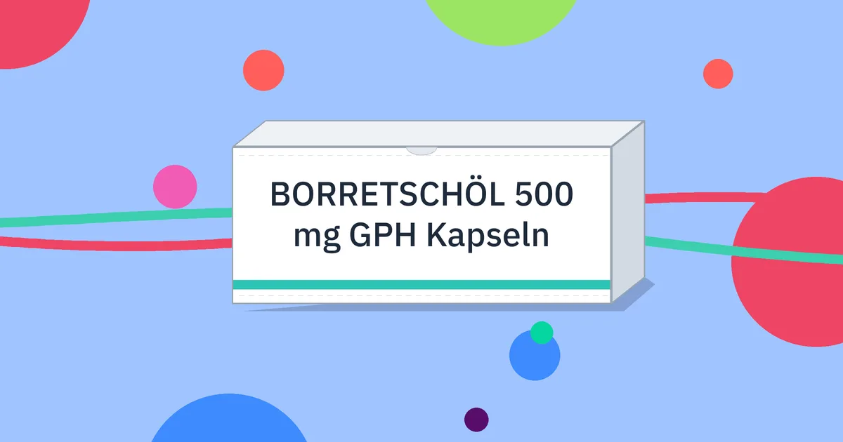 Symbolbild: Packung mit der Aufschrift BORRETSCHÖL 500 mg GPH Kapseln (PZN 09721592) – Verfügbarkeit und Bezug in Apotheken in Frankfurt am Main