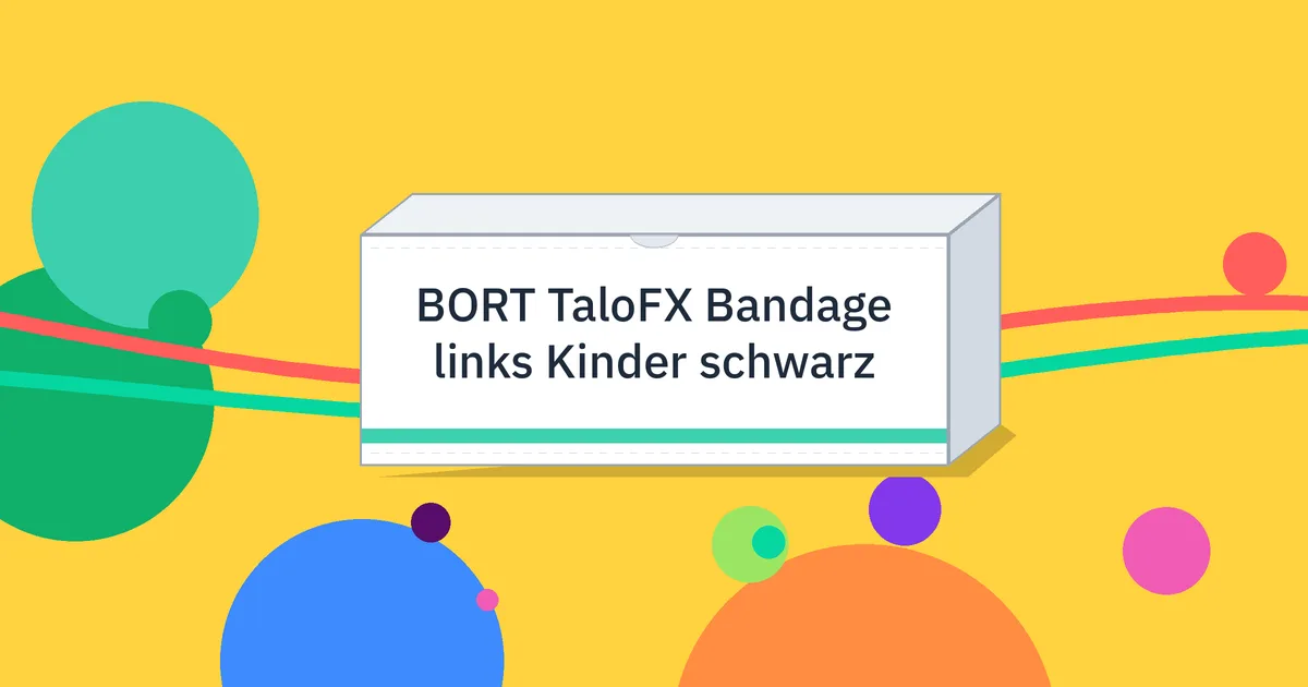 Symbolbild: Packung mit der Aufschrift BORT TaloFX Bandage links Kinder schwarz (PZN 06084535) – Verfügbarkeit und Bezug in Apotheken in Frankfurt am Main