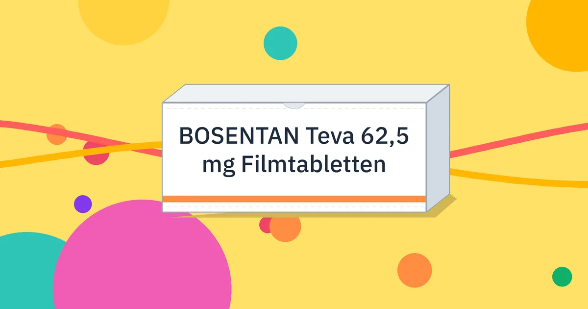 Symbolbild: Packung mit der Aufschrift BOSENTAN Teva 62,5 mg Filmtabletten (PZN 20217960) – Verfügbarkeit und Bezug in Apotheken in Frankfurt am Main