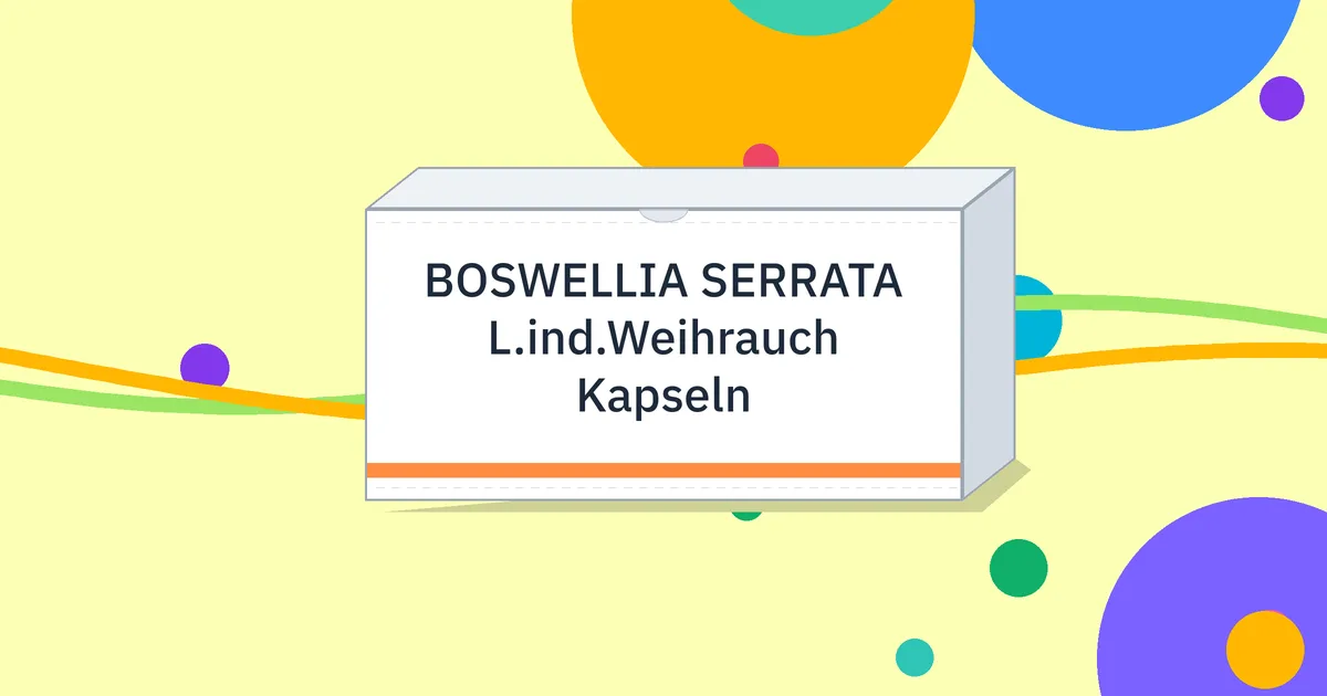 Symbolbild: Packung mit der Aufschrift BOSWELLIA SERRATA L.ind.Weihrauch Kapseln (PZN 08538779) – Verfügbarkeit und Bezug in Apotheken in Frankfurt am Main