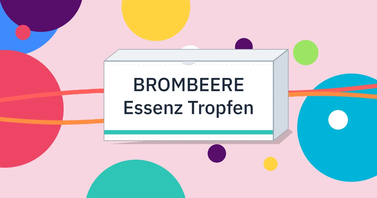 Symbolbild: Packung mit der Aufschrift BROMBEERE Essenz Tropfen (PZN 19159269) – Verfügbarkeit und Bezug in Apotheken in Frankfurt am Main
