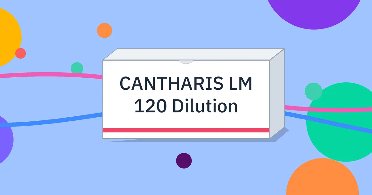 Symbolbild: Packung mit der Aufschrift CANTHARIS LM 120 Dilution (PZN 12808492) – Verfügbarkeit und Bezug in Apotheken in Frankfurt am Main