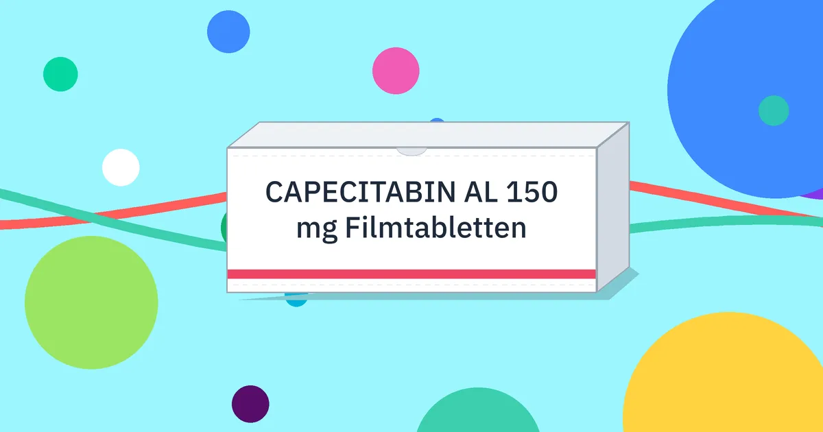 Symbolbild: Packung mit der Aufschrift CAPECITABIN AL 150 mg Filmtabletten (PZN 01497913) – Verfügbarkeit und Bezug in Apotheken in Frankfurt am Main