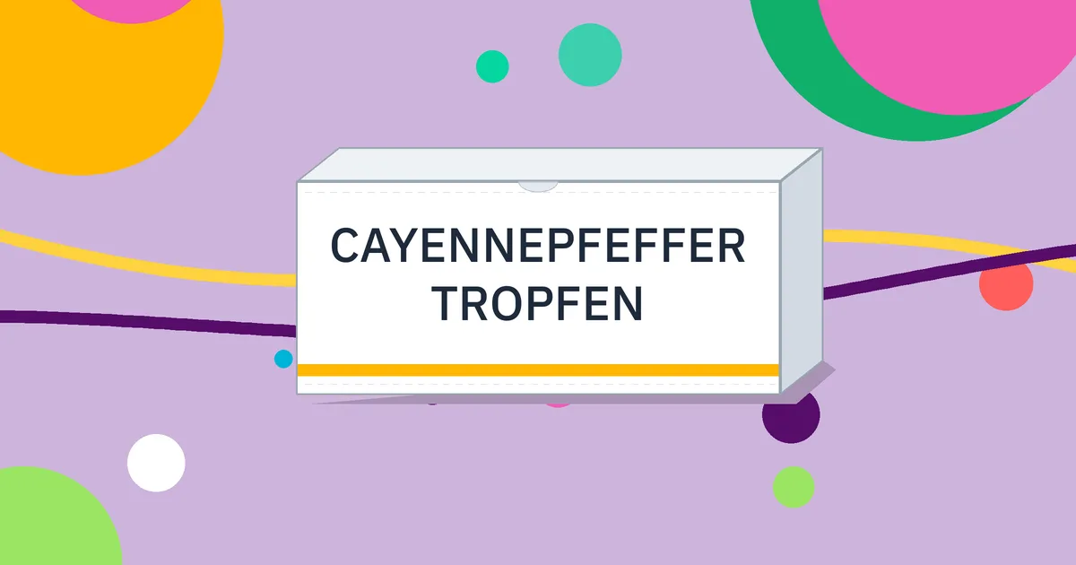 Symbolbild: Packung mit der Aufschrift CAYENNEPFEFFER TROPFEN (PZN 15191460) – Verfügbarkeit und Bezug in Apotheken in Frankfurt am Main
