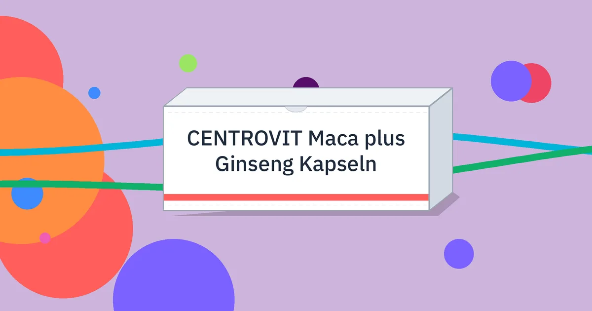 Symbolbild: Packung mit der Aufschrift CENTROVIT Maca plus Ginseng Kapseln (PZN 18174864) – Verfügbarkeit und Bezug in Apotheken in Frankfurt am Main