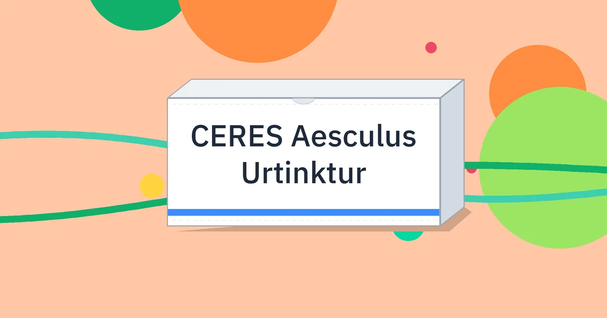 Symbolbild: Packung mit der Aufschrift CERES Aesculus Urtinktur (PZN 00178583) – Verfügbarkeit und Bezug in Apotheken in Frankfurt am Main