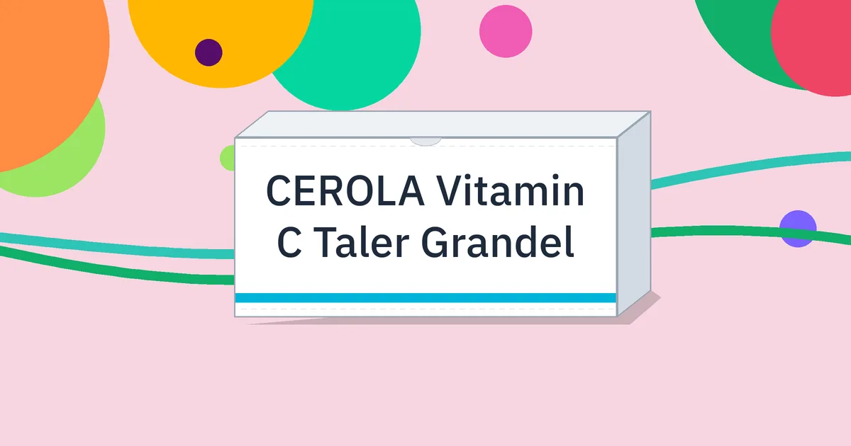Symbolbild: Packung mit der Aufschrift CEROLA Vitamin C Taler Grandel (PZN 03106472) – Verfügbarkeit und Bezug in Apotheken in Frankfurt am Main