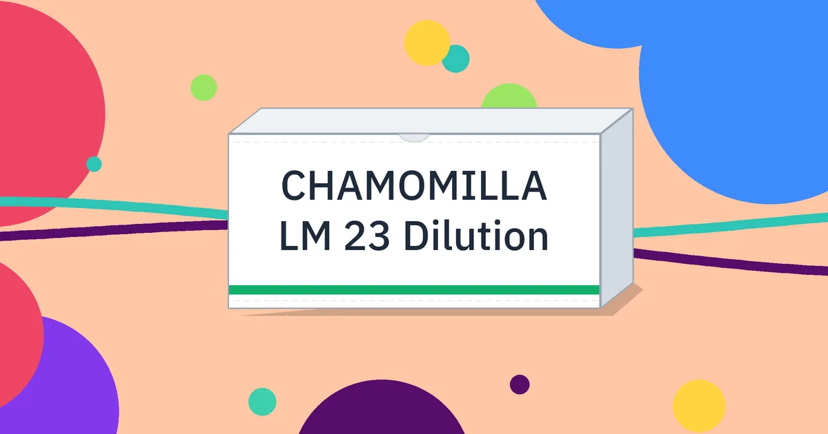 Symbolbild: Packung mit der Aufschrift CHAMOMILLA LM 23 Dilution (PZN 12812625) – Verfügbarkeit und Bezug in Apotheken in Frankfurt am Main