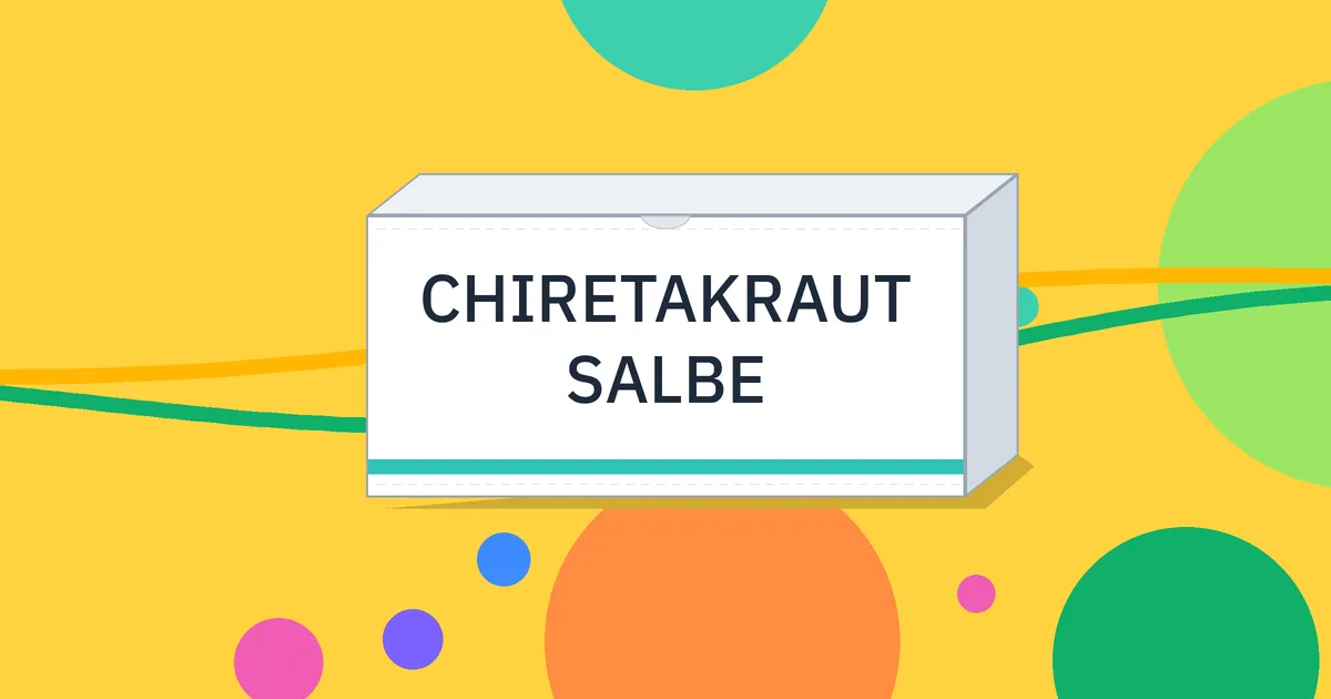 Symbolbild: Packung mit der Aufschrift CHIRETAKRAUT SALBE (PZN 17937633) – Verfügbarkeit und Bezug in Apotheken in Frankfurt am Main