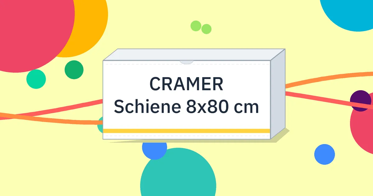 Symbolbild: Packung mit der Aufschrift CRAMER Schiene 8x80 cm (PZN 07004751) – Verfügbarkeit und Bezug in Apotheken in Frankfurt am Main