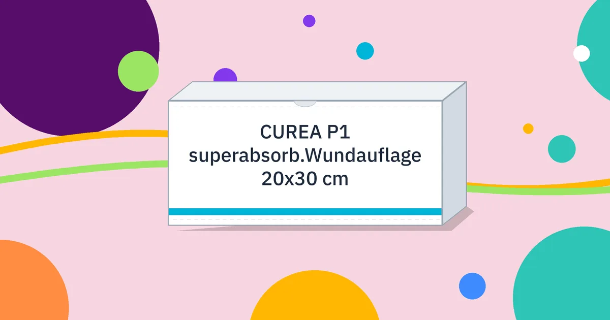 Symbolbild: Packung mit der Aufschrift CUREA P1 superabsorb.Wundauflage 20x30 cm (PZN 16005608) – Verfügbarkeit und Bezug in Apotheken in Frankfurt am Main