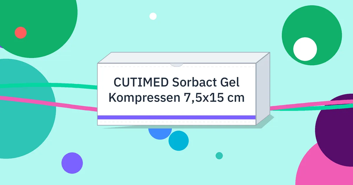 Symbolbild: Packung mit der Aufschrift CUTIMED Sorbact Gel Kompressen 7,5x15 cm (PZN 07353440) – Verfügbarkeit und Bezug in Apotheken in Frankfurt am Main