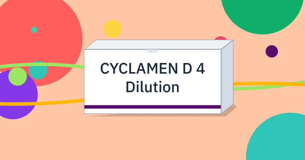 Symbolbild: Packung mit der Aufschrift CYCLAMEN D 4 Dilution (PZN 02612606) – Verfügbarkeit und Bezug in Apotheken in Frankfurt am Main