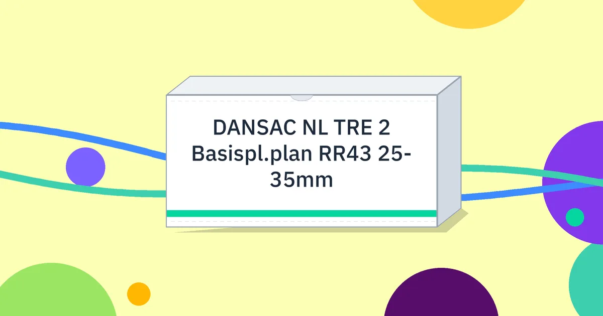 Symbolbild: Packung mit der Aufschrift DANSAC NL TRE 2 Basispl.plan RR43 25-35mm (PZN 15302675) – Verfügbarkeit und Bezug in Apotheken in Frankfurt am Main