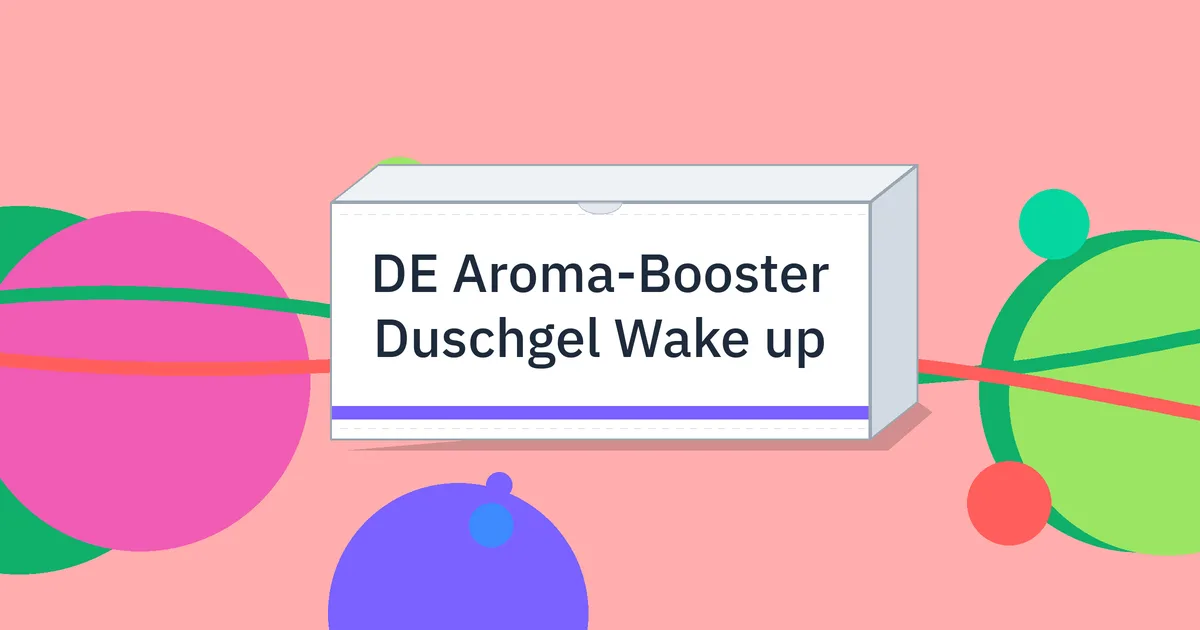 Symbolbild: Packung mit der Aufschrift DE Aroma-Booster Duschgel Wake up (PZN 19690183) – Verfügbarkeit und Bezug in Apotheken in Frankfurt am Main