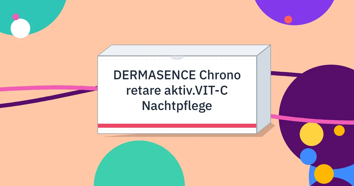 Symbolbild: Packung mit der Aufschrift DERMASENCE Chrono retare aktiv.VIT-C Nachtpflege (PZN 18768285) – Verfügbarkeit und Bezug in Apotheken in Frankfurt am Main
