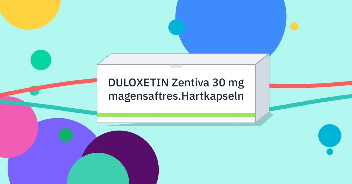 Symbolbild: Packung mit der Aufschrift DULOXETIN Zentiva 30 mg magensaftres.Hartkapseln (PZN 19892053) – Verfügbarkeit und Bezug in Apotheken in Frankfurt am Main