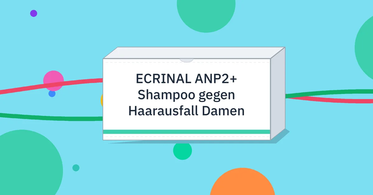 Symbolbild: Packung mit der Aufschrift ECRINAL ANP2+ Shampoo gegen Haarausfall Damen (PZN 12372103) – Verfügbarkeit und Bezug in Apotheken in Frankfurt am Main
