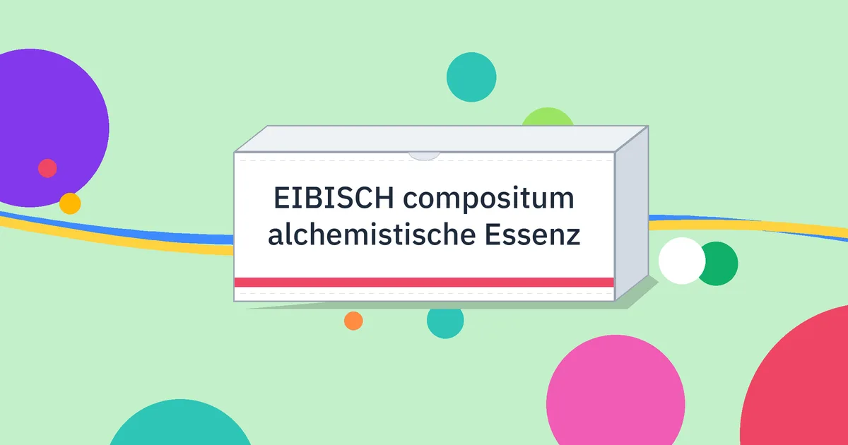 Symbolbild: Packung mit der Aufschrift EIBISCH compositum alchemistische Essenz (PZN 20339019) – Verfügbarkeit und Bezug in Apotheken in Frankfurt am Main