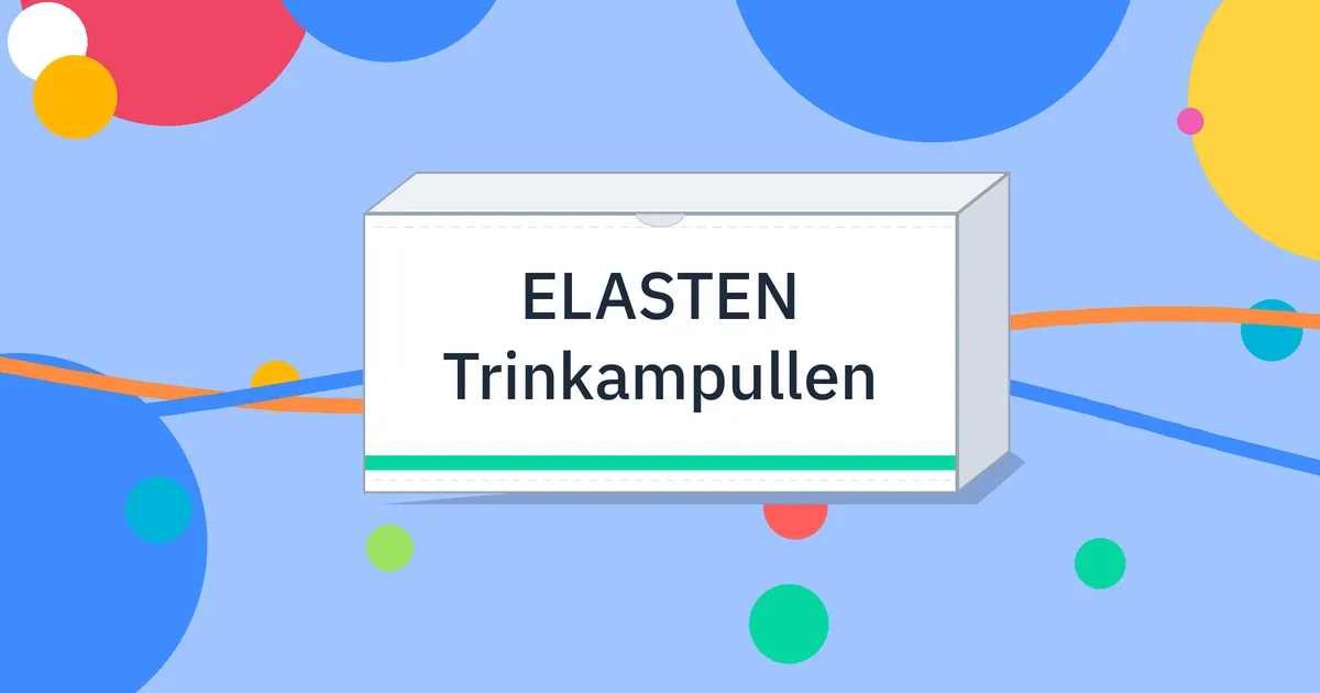 Symbolbild: Packung mit der Aufschrift ELASTEN Trinkampullen (PZN 16929956) – Verfügbarkeit und Bezug in Apotheken in Frankfurt am Main