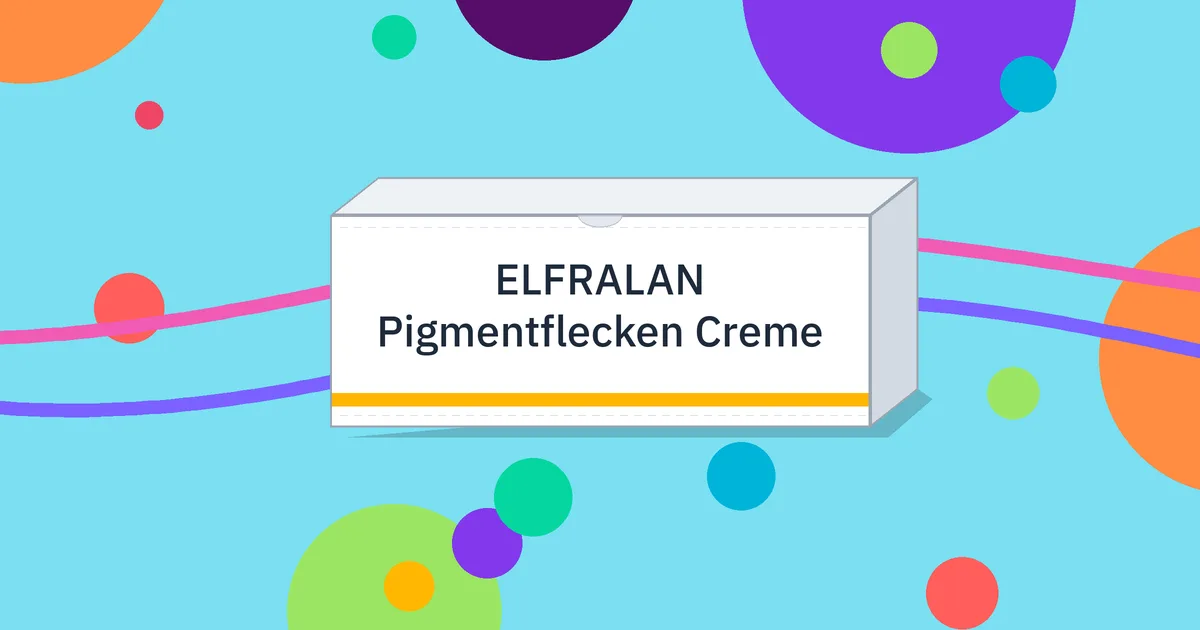 Symbolbild: Packung mit der Aufschrift ELFRALAN Pigmentflecken Creme (PZN 17755091) – Verfügbarkeit und Bezug in Apotheken in Frankfurt am Main