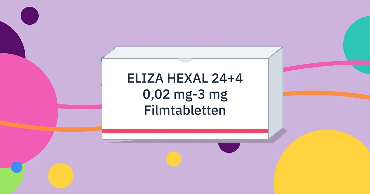 Symbolbild: Packung mit der Aufschrift ELIZA HEXAL 24+4 0,02 mg-3 mg Filmtabletten (PZN 11157466) – Verfügbarkeit und Bezug in Apotheken in Frankfurt am Main