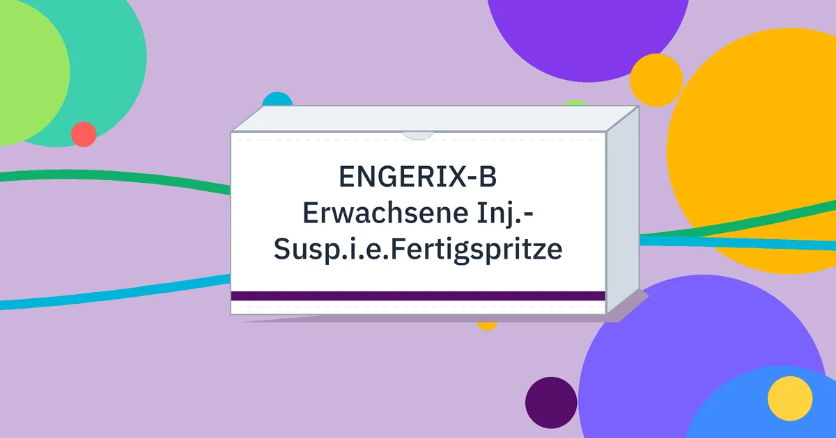 Symbolbild: Packung mit der Aufschrift ENGERIX-B Erwachsene Inj.-Susp.i.e.Fertigspritze (PZN 17370818) – Verfügbarkeit und Bezug in Apotheken in Frankfurt am Main