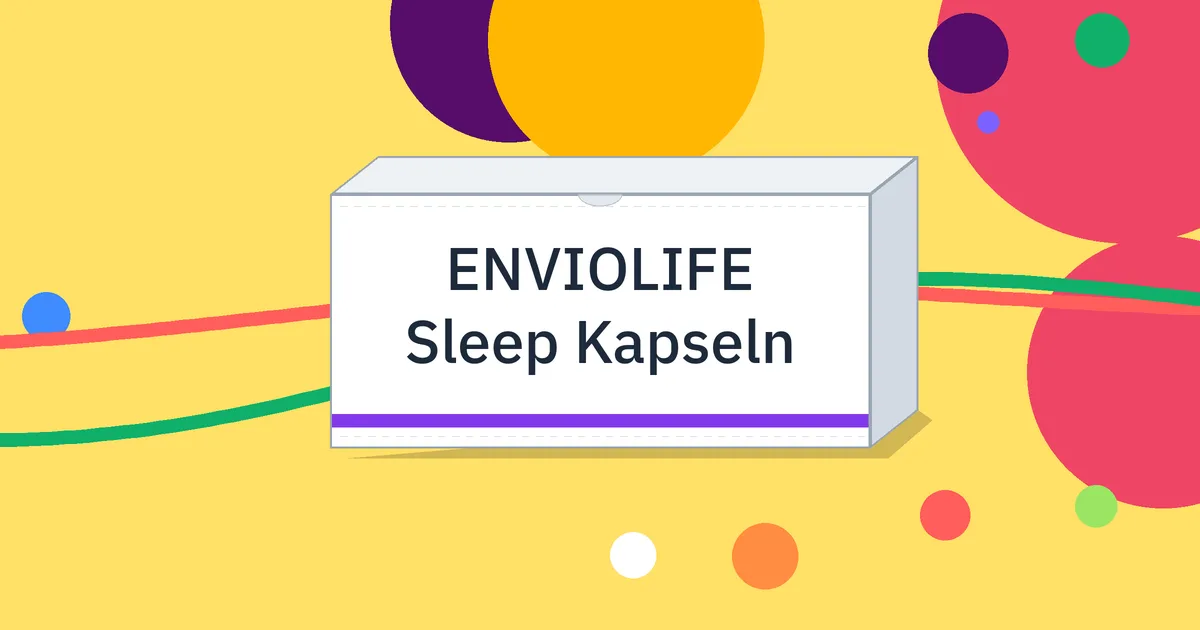 Symbolbild: Packung mit der Aufschrift ENVIOLIFE Sleep Kapseln (PZN 18721705) – Verfügbarkeit und Bezug in Apotheken in Frankfurt am Main