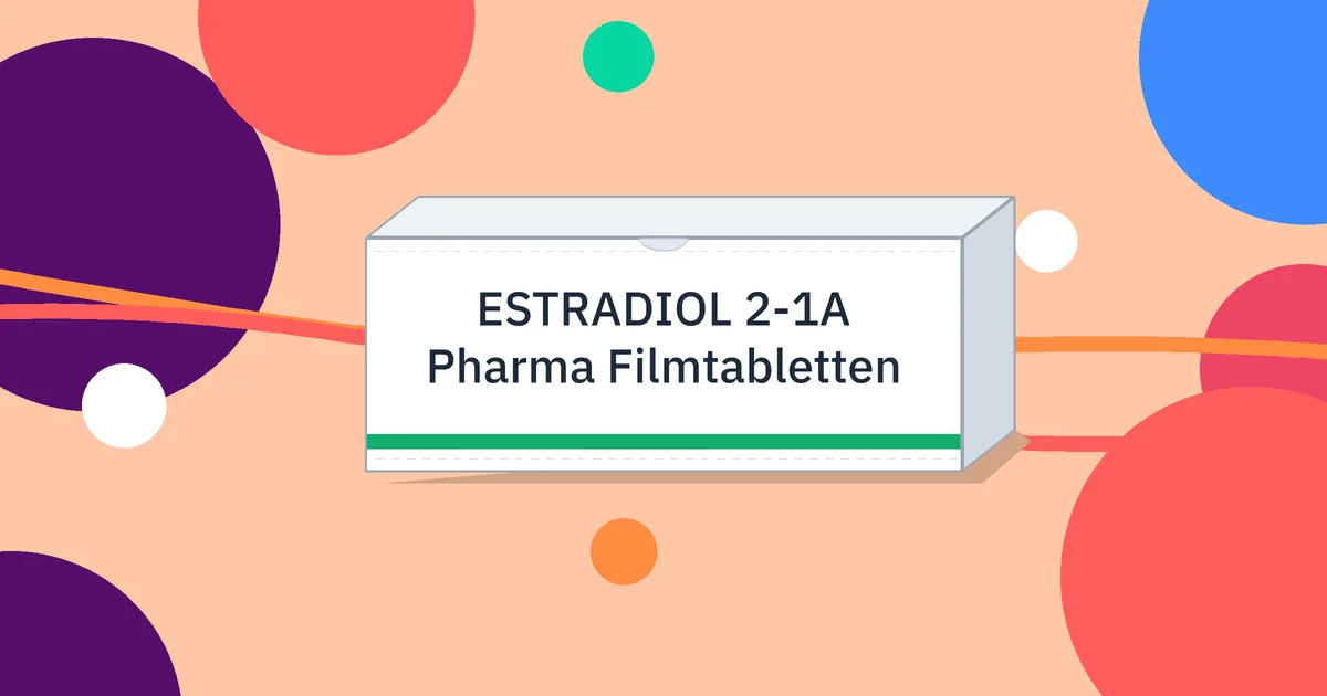 Symbolbild: Packung mit der Aufschrift ESTRADIOL 2-1A Pharma Filmtabletten (PZN 00846211) – Verfügbarkeit und Bezug in Apotheken in Frankfurt am Main