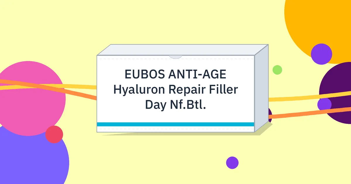 Symbolbild: Packung mit der Aufschrift EUBOS ANTI-AGE Hyaluron Repair Filler Day Nf.Btl. (PZN 17590804) – Verfügbarkeit und Bezug in Apotheken in Frankfurt am Main