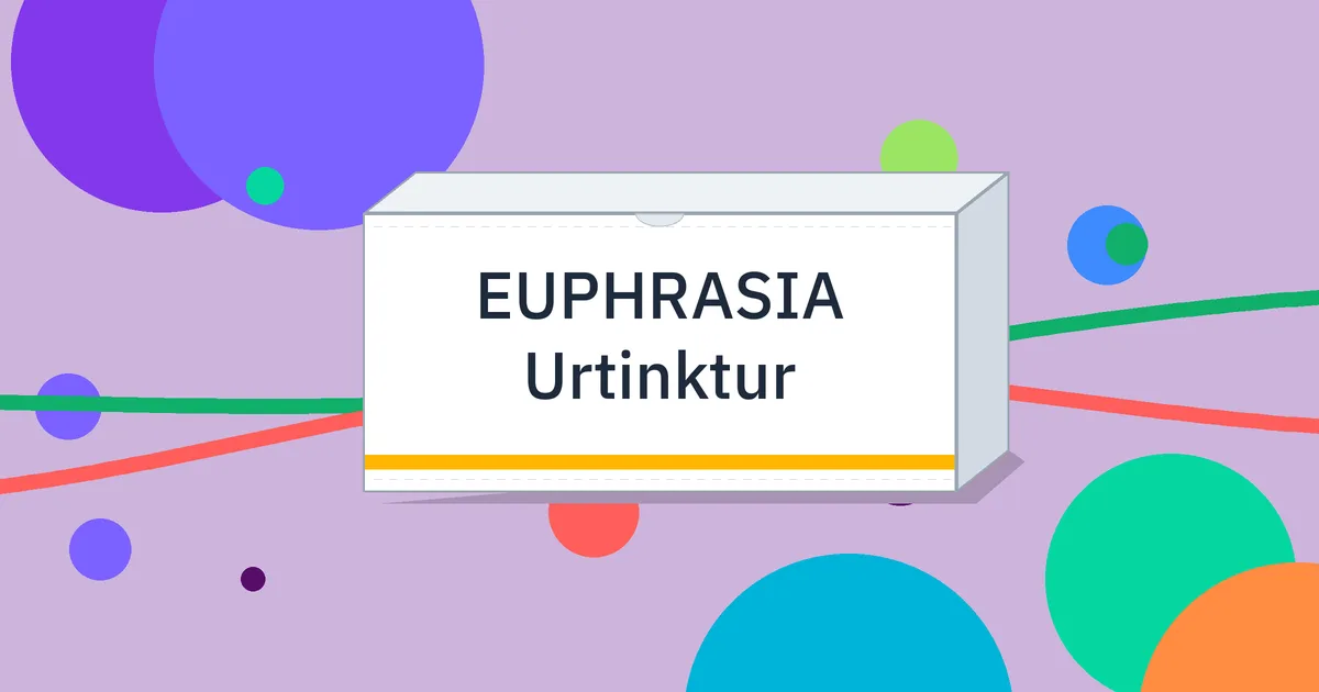 Symbolbild: Packung mit der Aufschrift EUPHRASIA Urtinktur (PZN 02114340) – Verfügbarkeit und Bezug in Apotheken in Frankfurt am Main