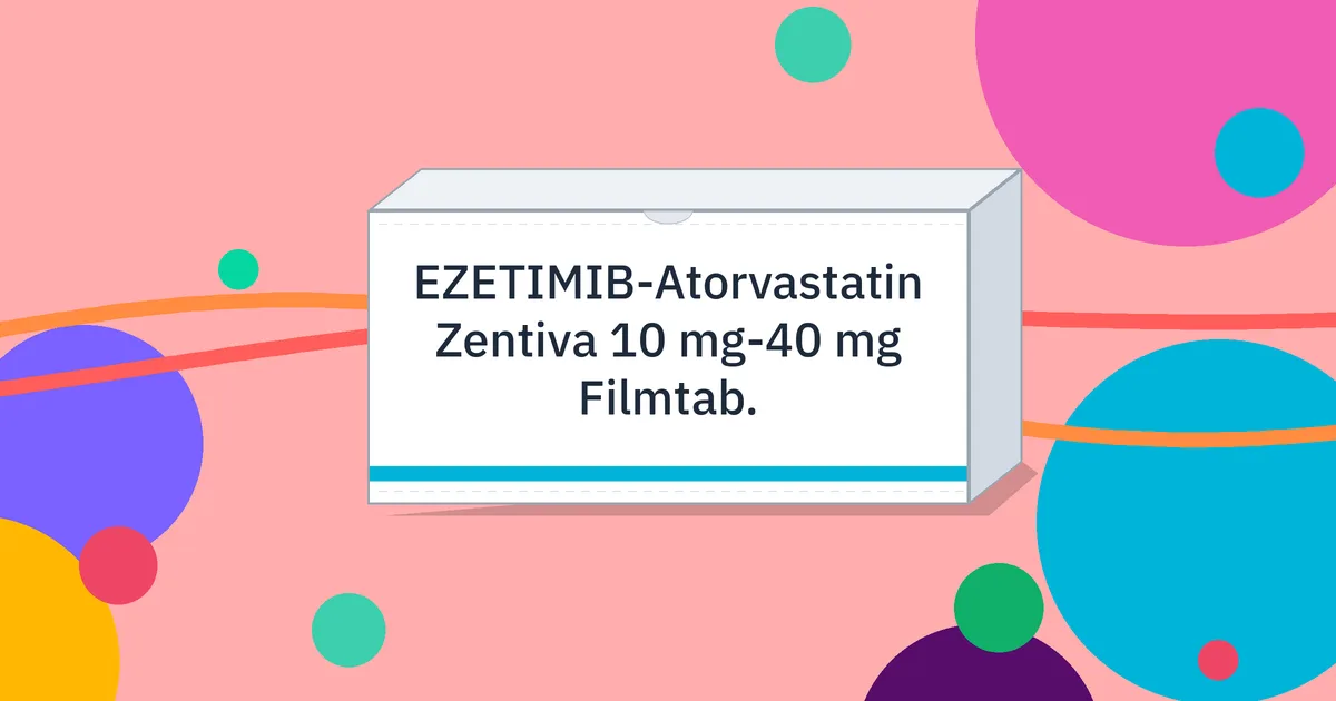 Symbolbild: Packung mit der Aufschrift EZETIMIB-Atorvastatin Zentiva 10 mg-40 mg Filmtab. (PZN 19491147) – Verfügbarkeit und Bezug in Apotheken in Frankfurt am Main